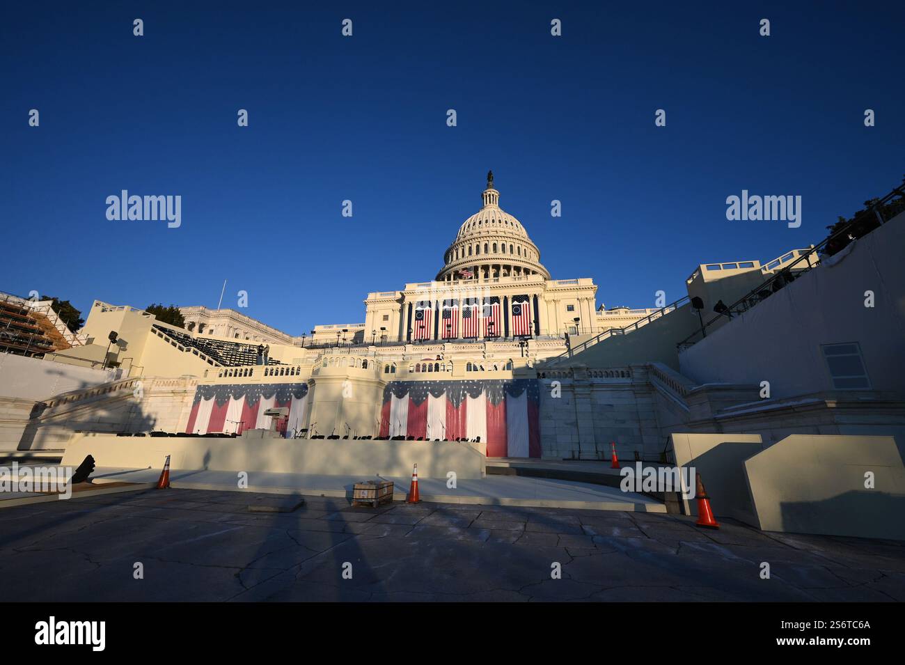 Washington, United States. 17th Jan, 2025. Preparations have stopped at ...