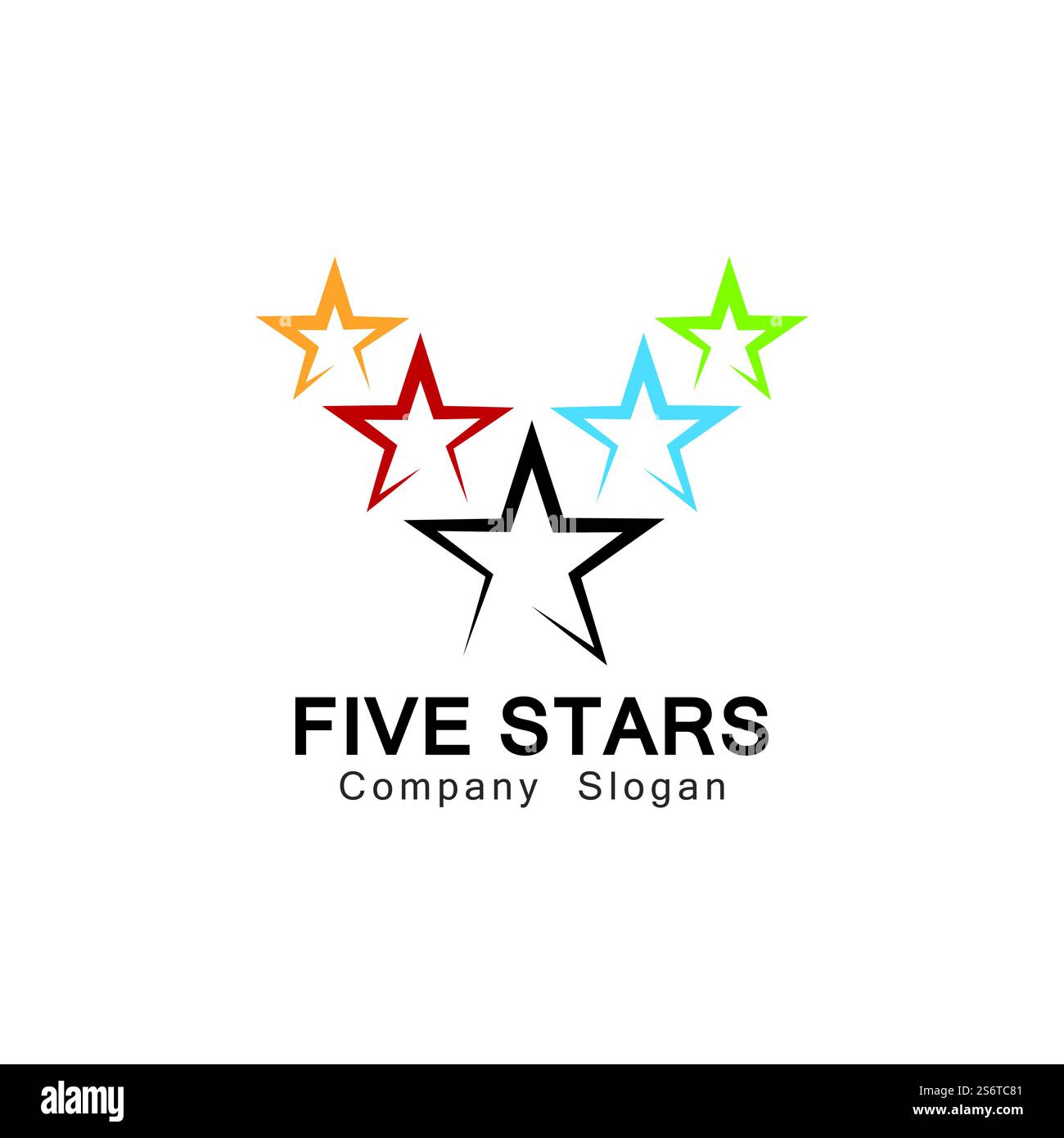 Five Stars Logo Symbol Design Illustration Stock Vector Image & Art - Alamy