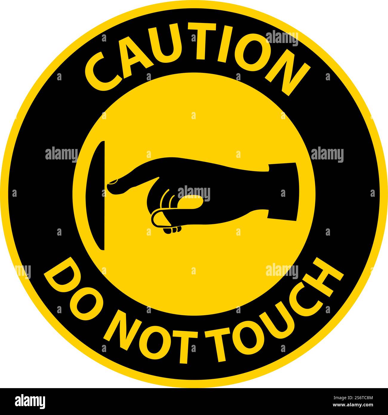 Caution Do Not Touch Sign Label On White background Stock Vector Image ...