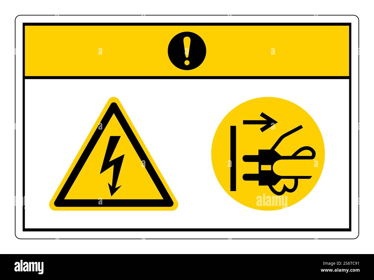 Caution Hazardous Voltage Disconnect Mains Plug From Electrical Outlet ...