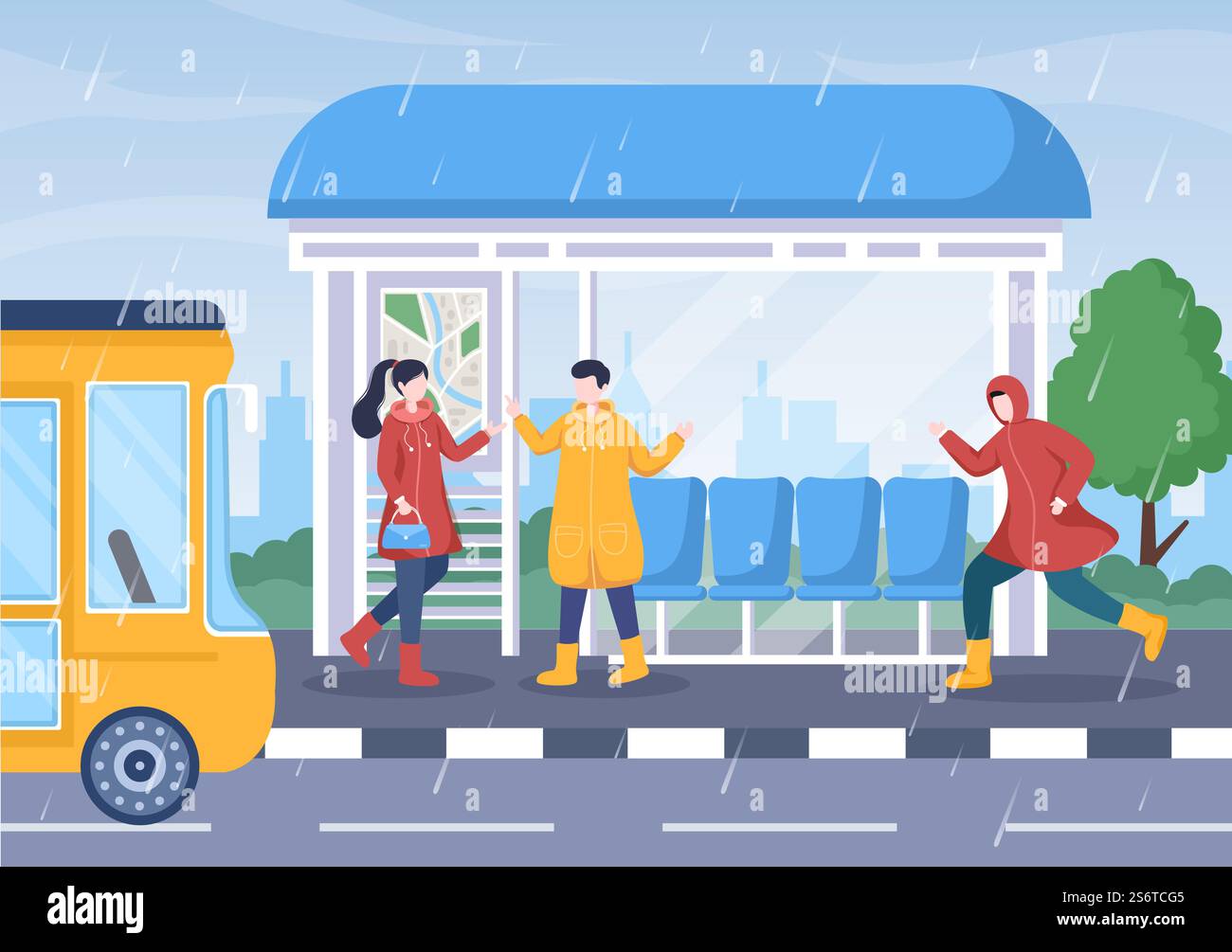 People Wearing Raincoat, Rubber Boots and Carrying Umbrella In the ...