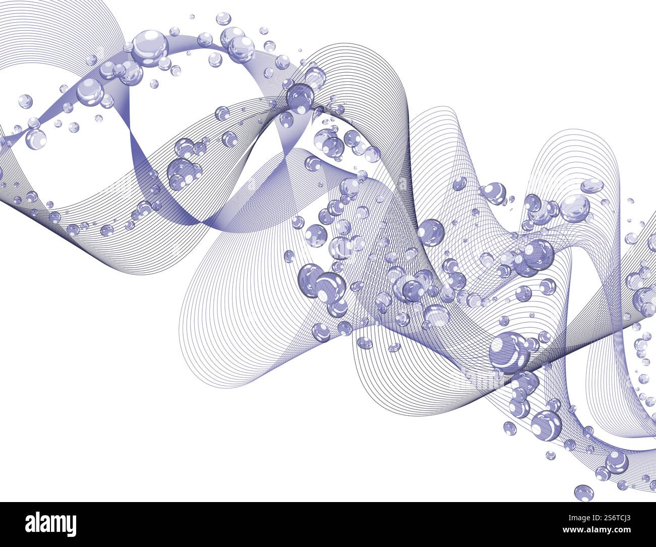 Abstract wave element from thin lines. Stylized line art background in ...