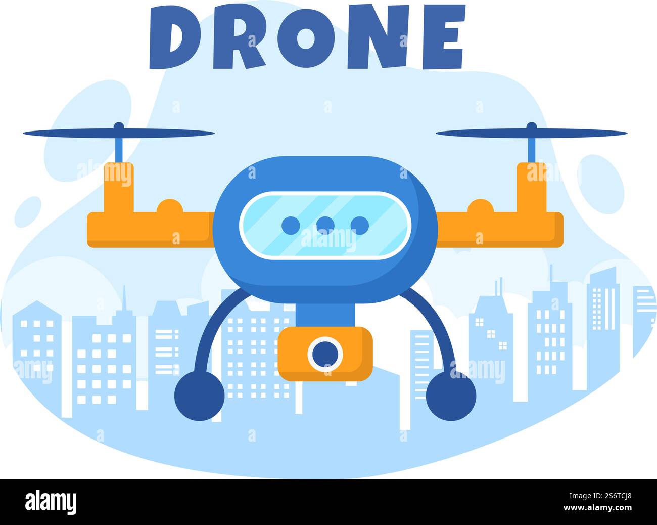 Drone with Camera Remote Control Driven Flying Over to Taking ...