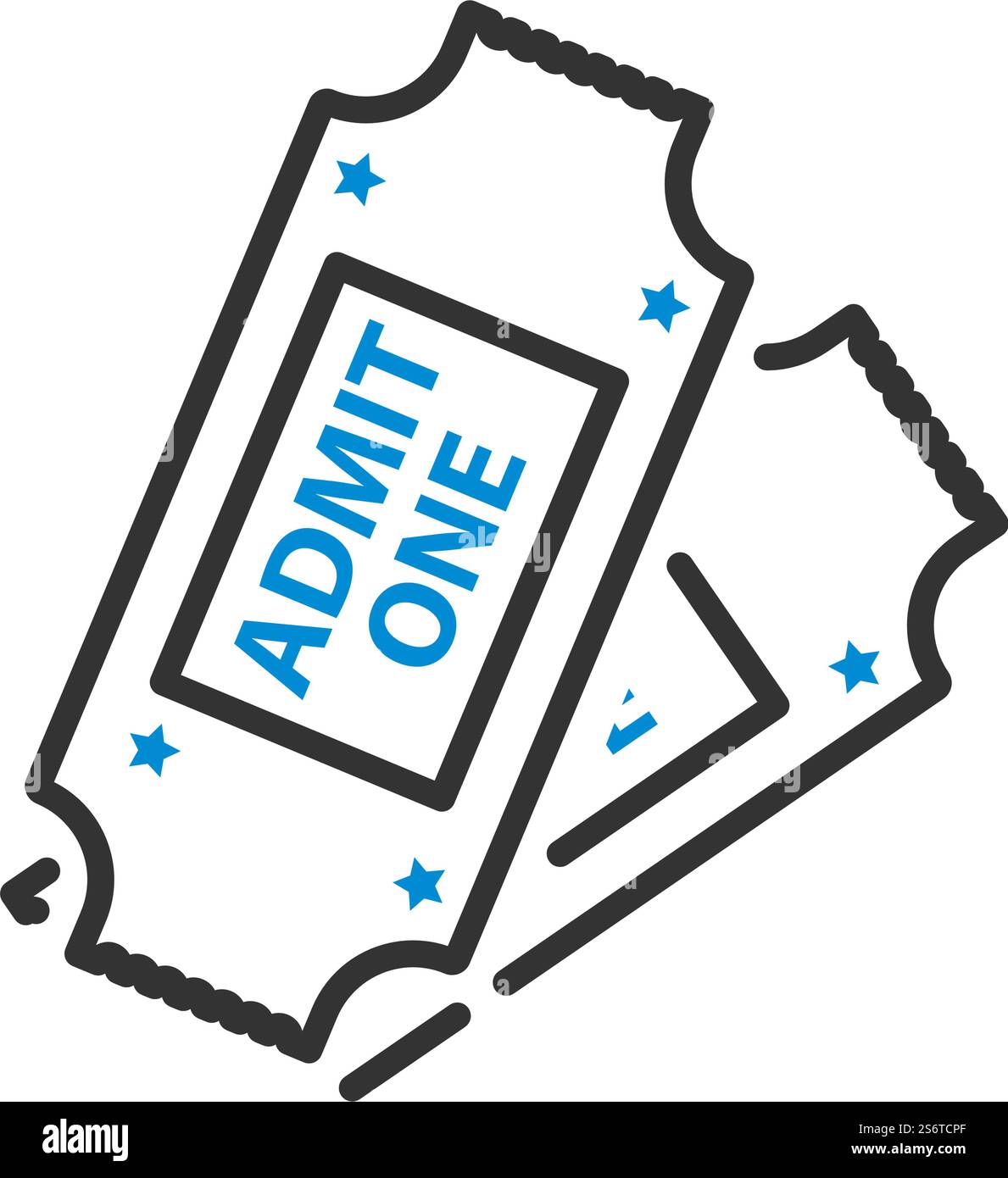 Cinema Tickets Icon. Editable Bold Outline With Color Fill Design ...