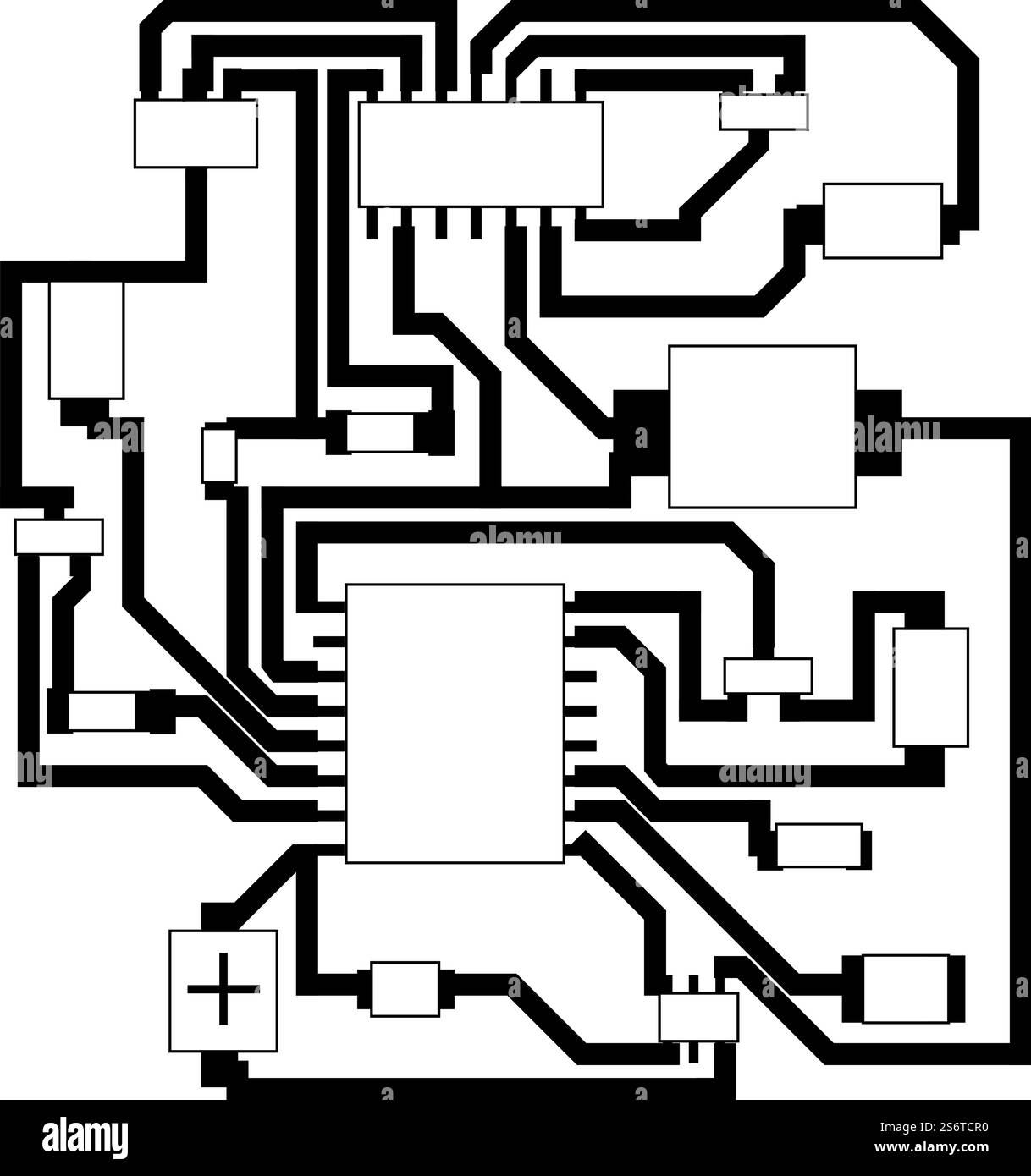 Electric scheme for design use. Vector illustration Stock Vector Image ...