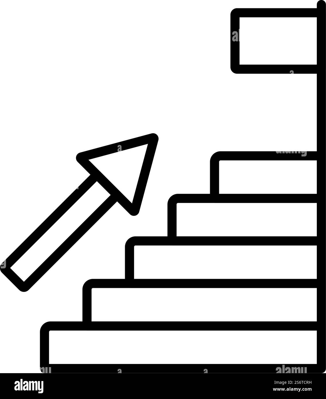 Ladder To Aim Icon. Bold outline design with editable stroke width ...