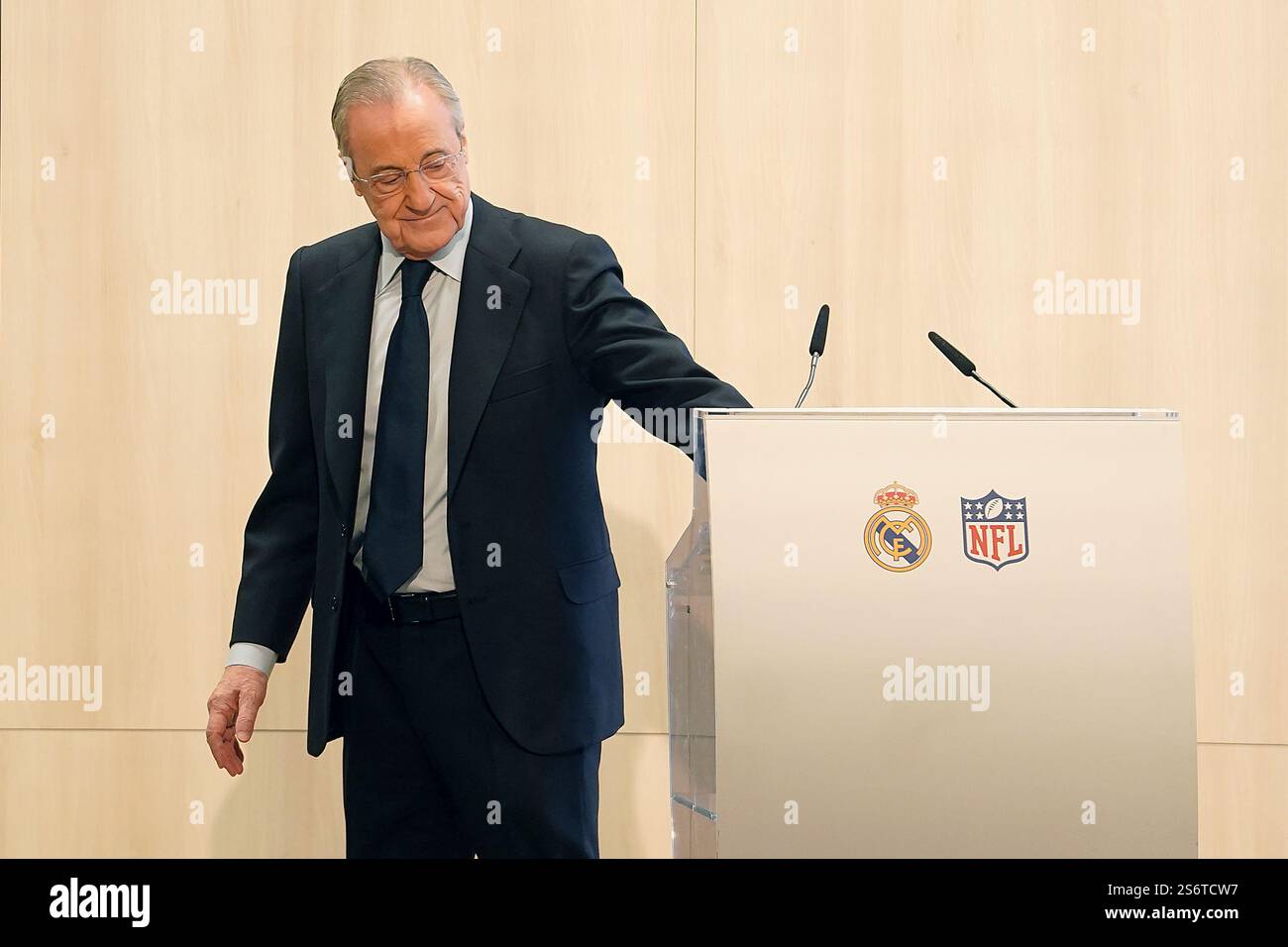 Madrid, Spain. 17th Jan, 2025. Real Madrid's President Florentino Perez ...