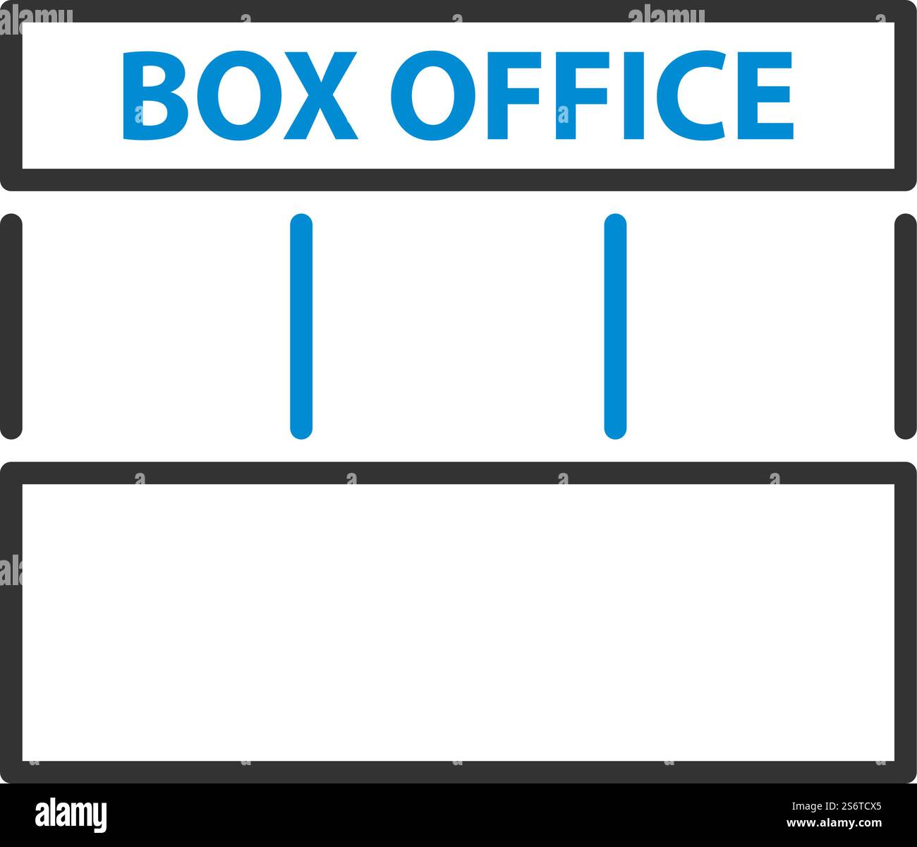 Box Office Icon. Editable Bold Outline With Color Fill Design. Vector ...