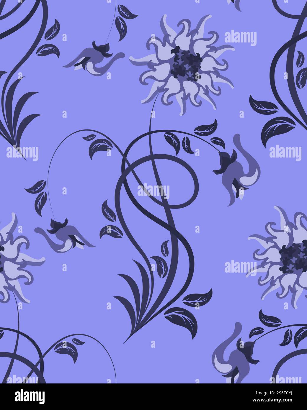 Purple botanical peri color Stock Vector Images - Alamy