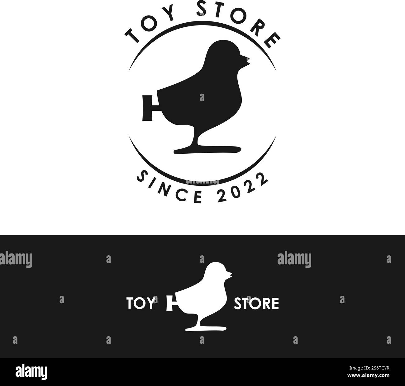 Duck cartoon toy store logo design Stock Vector Image & Art - Alamy