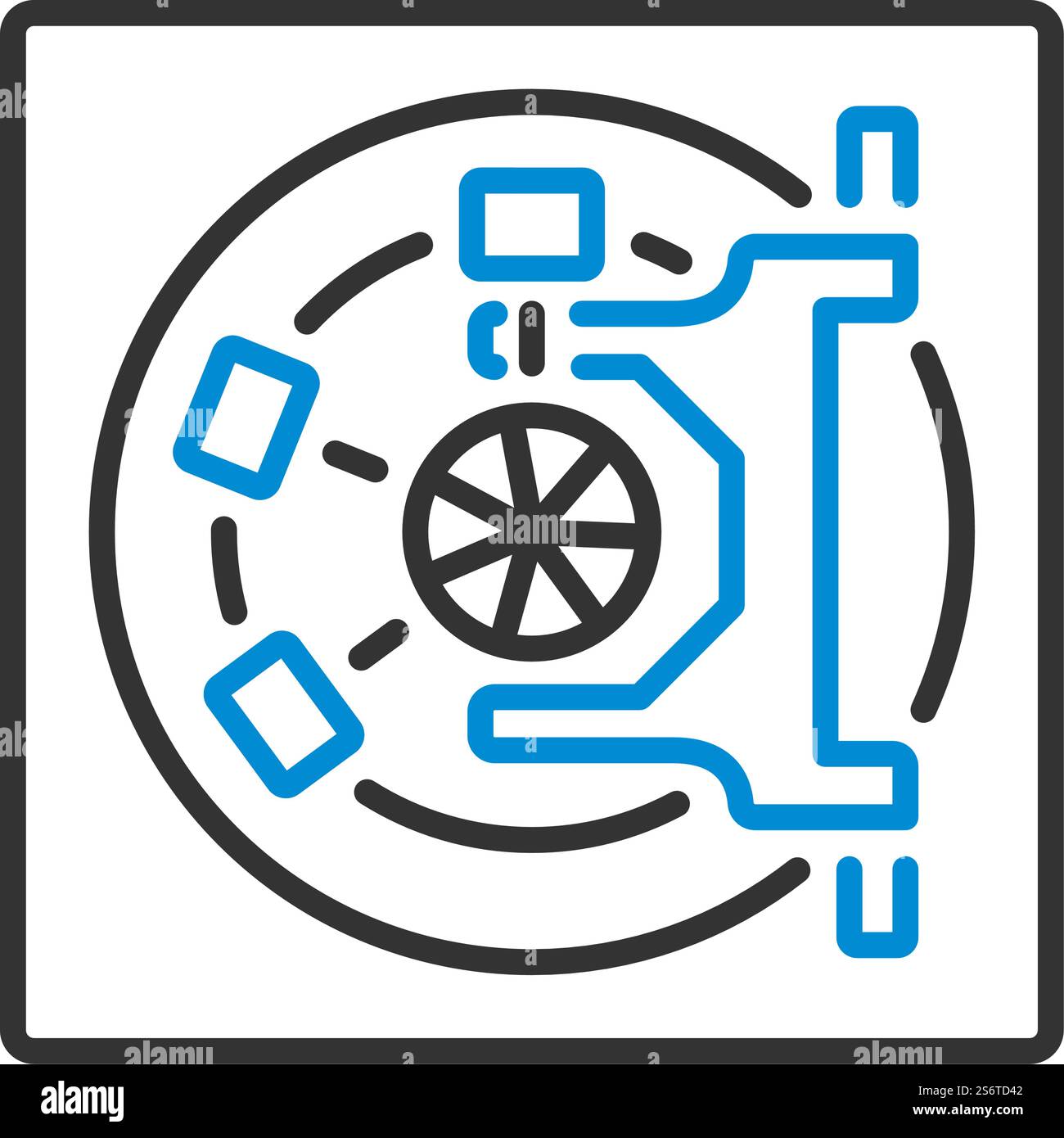 Safe Icon. Editable Bold Outline With Color Fill Design. Vector ...