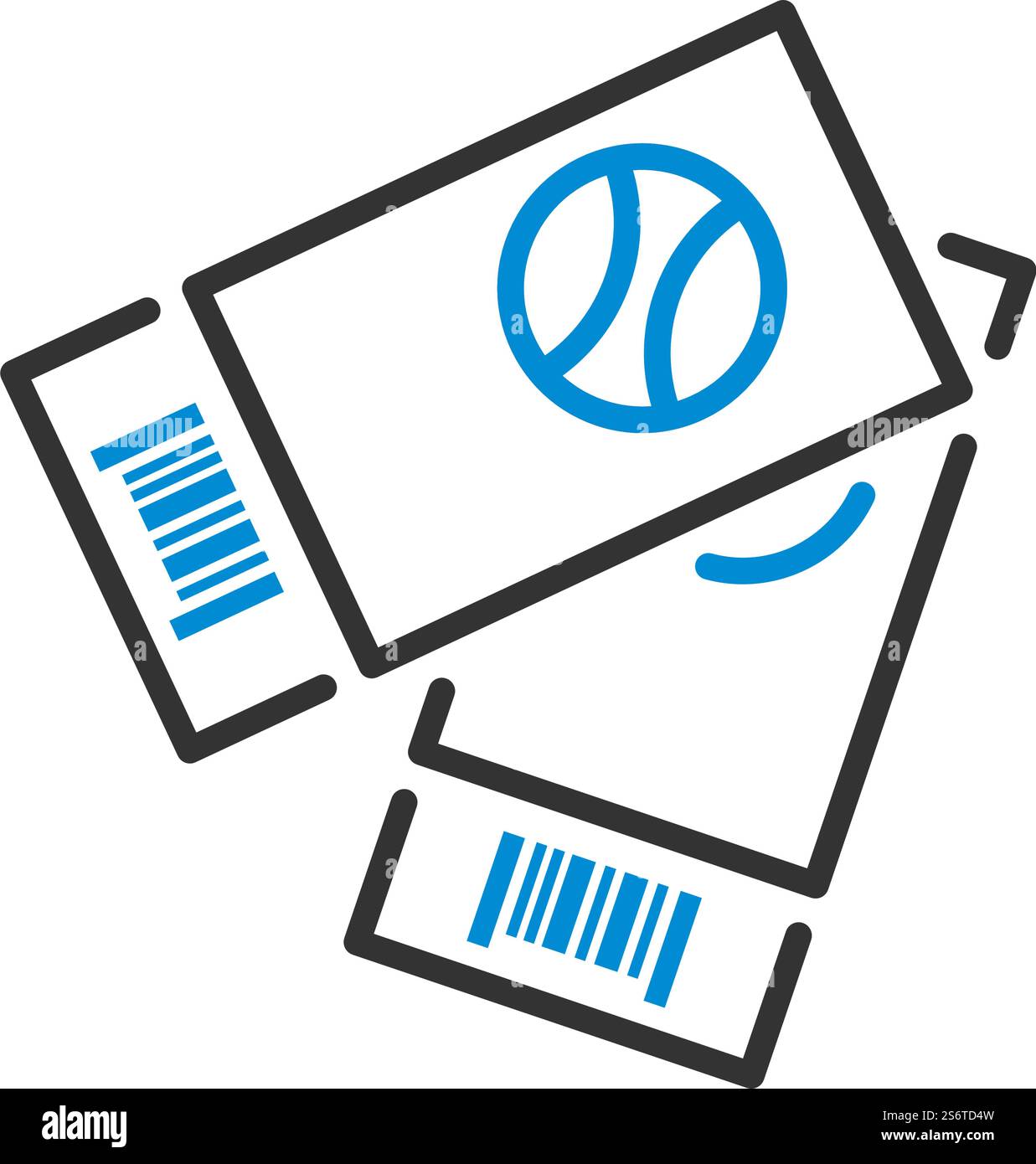 Baseball Tickets Icon. Editable Bold Outline With Color Fill Design ...