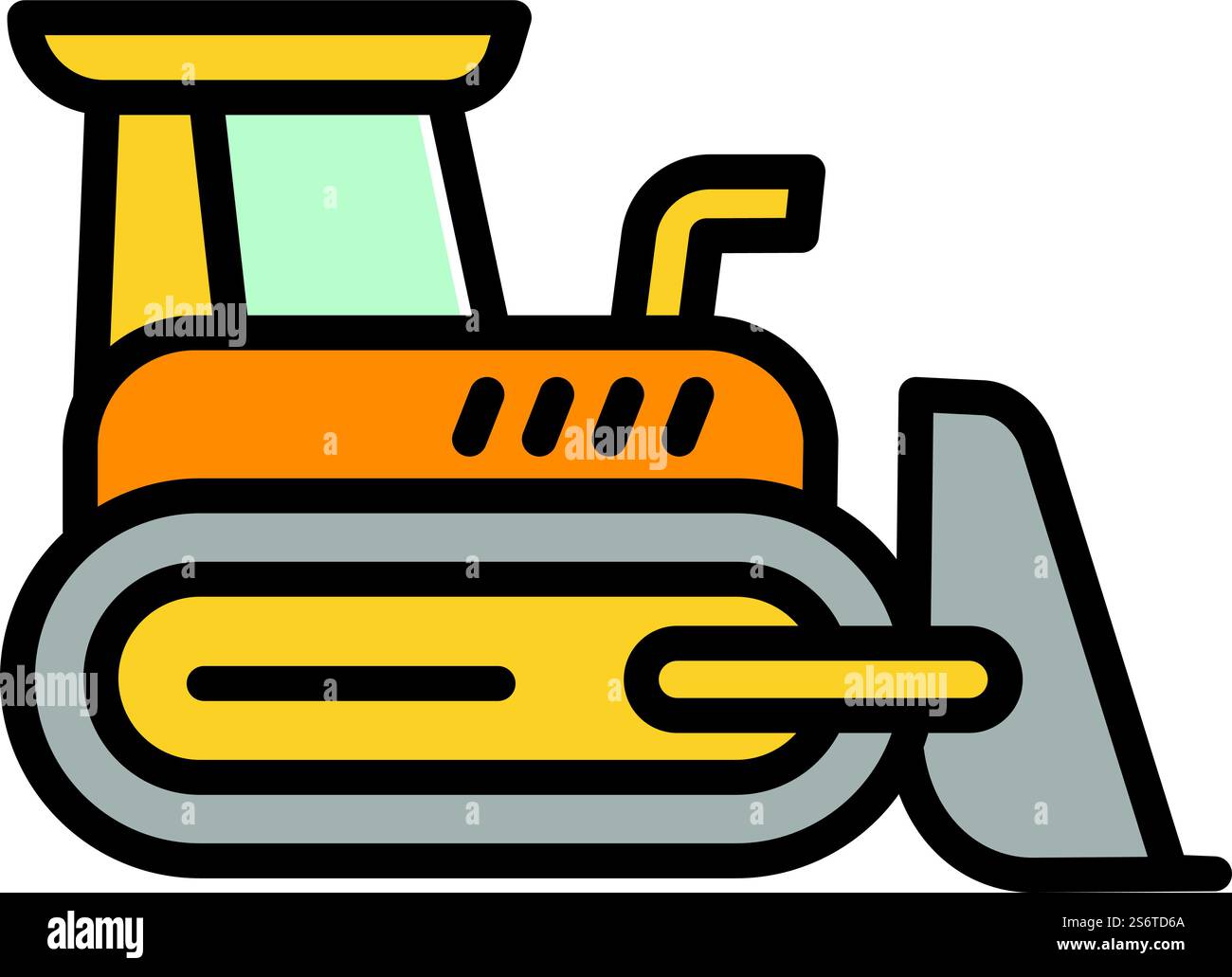 Agriculture excavator icon outline vector. Farm combine. Harvest ...