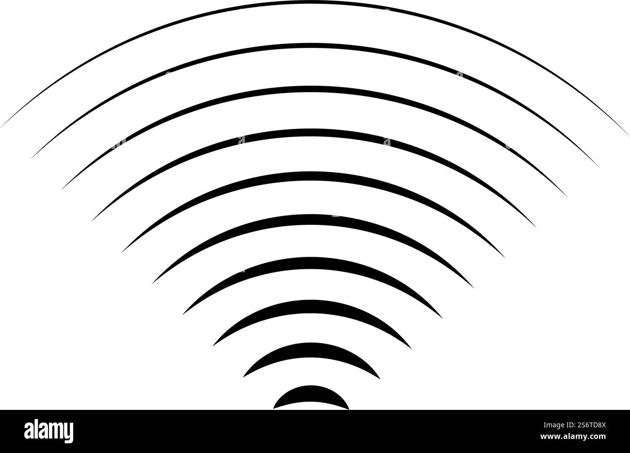 Radio wave wireless icon black color vector illustration image flat ...