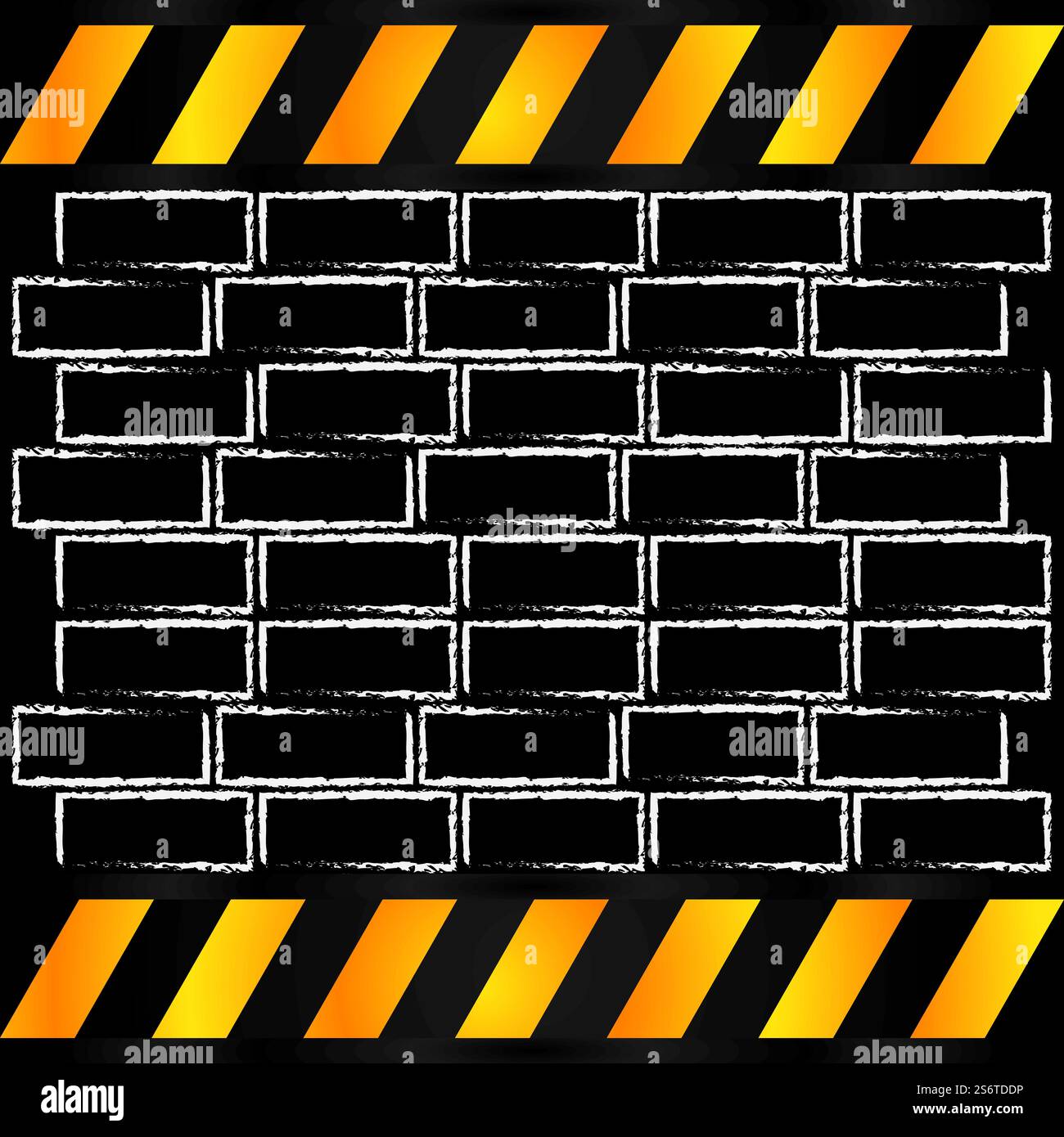 Construction metal background with black and yellow safety line vector ...