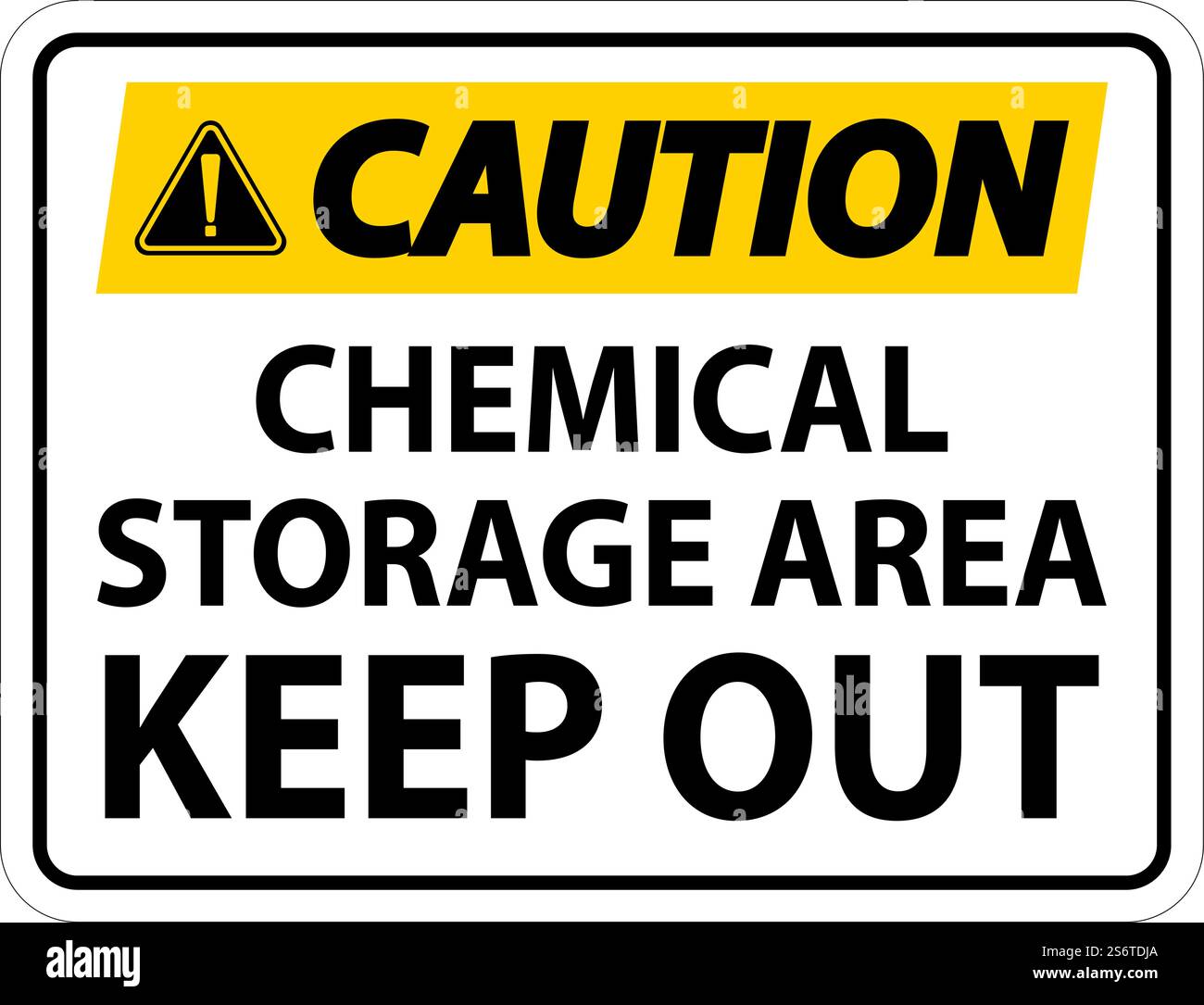 Caution Label Chemical Storage Area Keep Out Sign Stock Vector Image ...