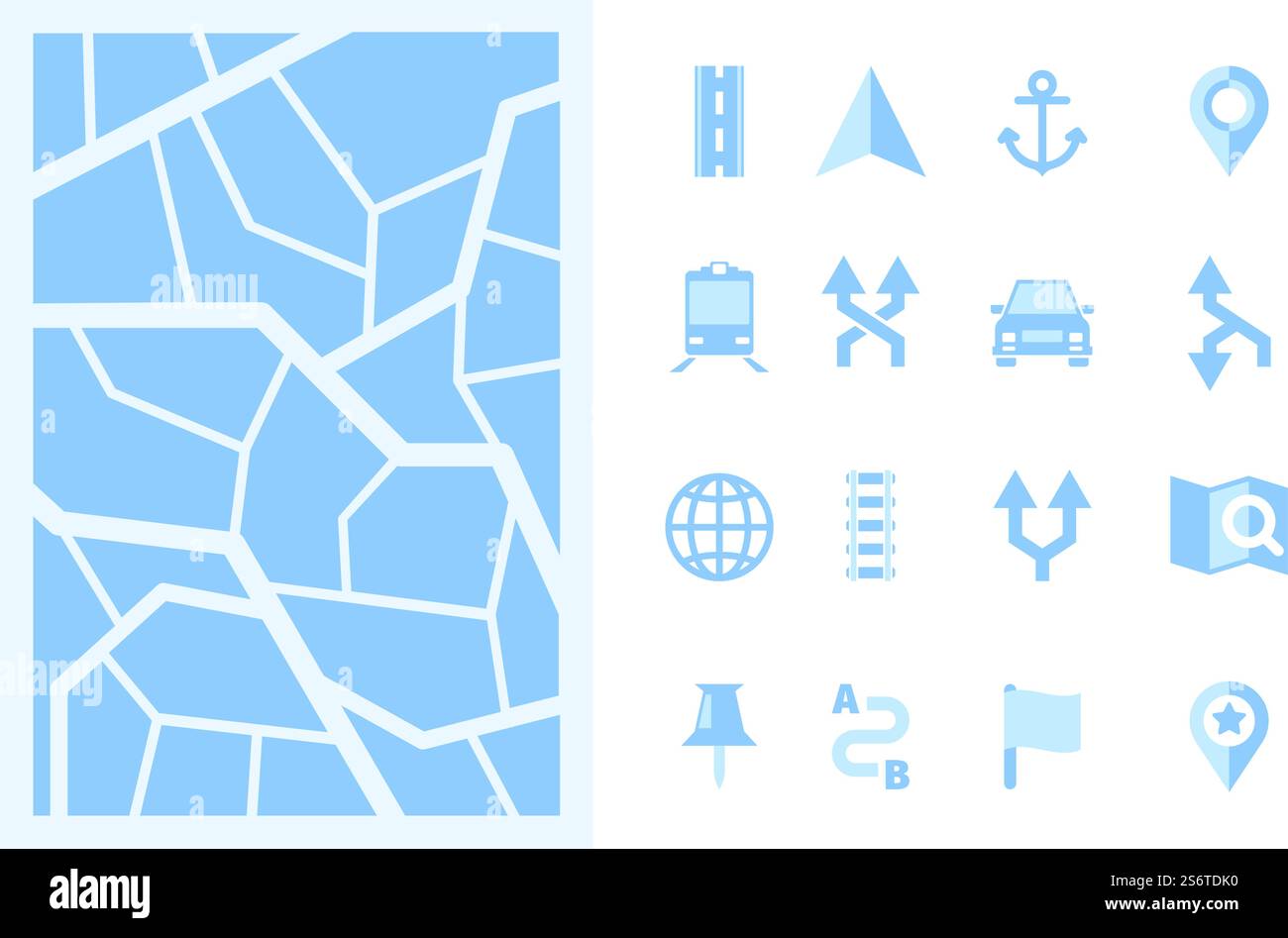 Navigation road. Direction signs arrows point marks for maps travellers ...