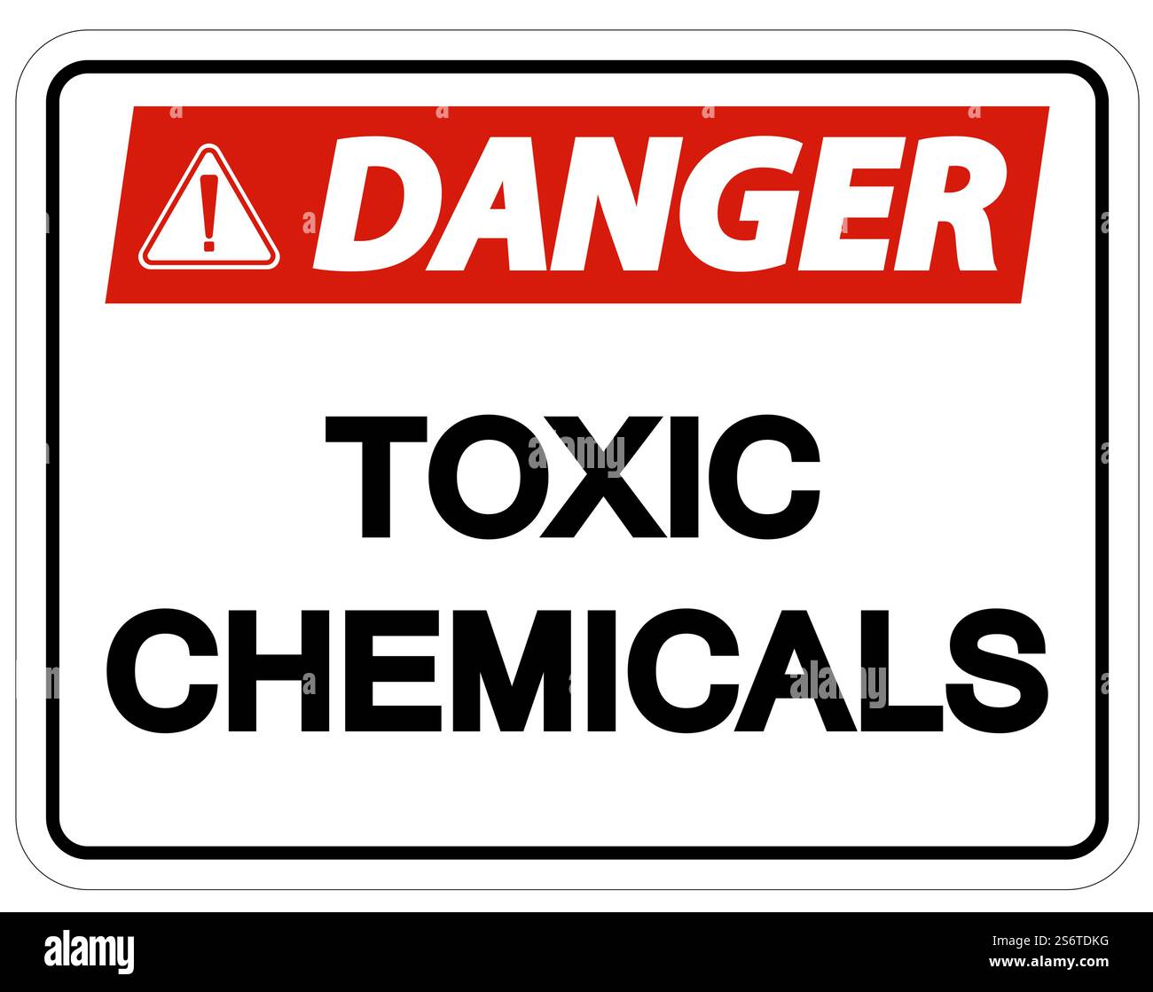 Danger Toxic Chemicals Symbol Sign On White Background Stock Vector ...