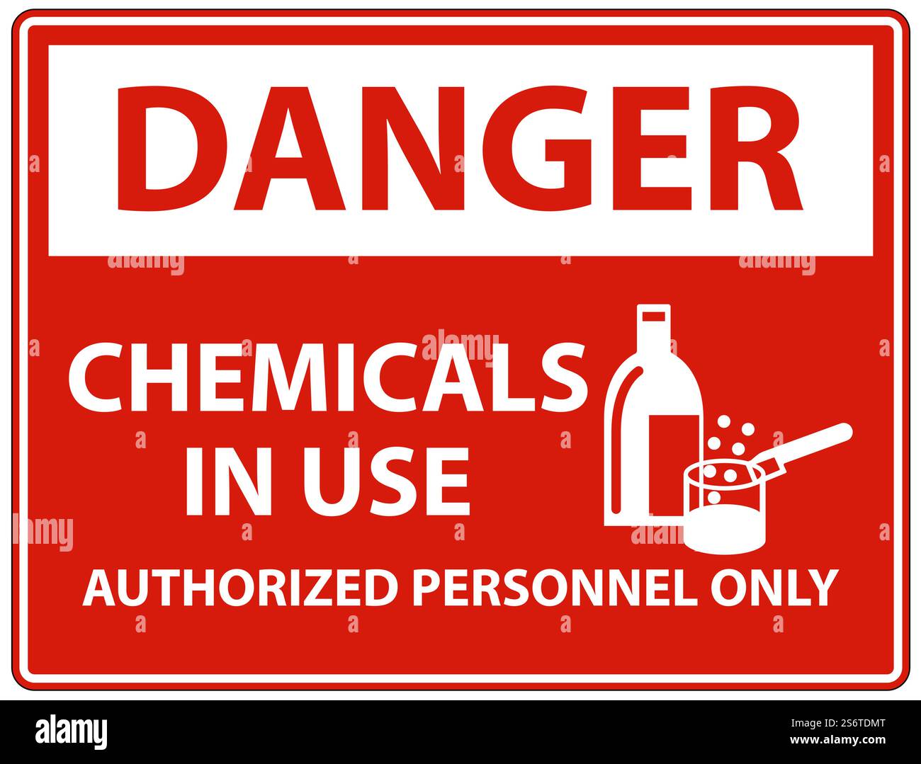 Danger Chemicals In Use Symbol Sign On White Background Stock Vector ...