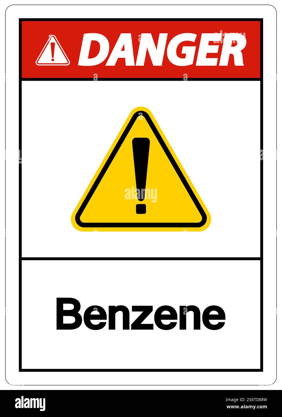 Danger Benzene Symbol Sign On White Background Stock Vector Image & Art ...