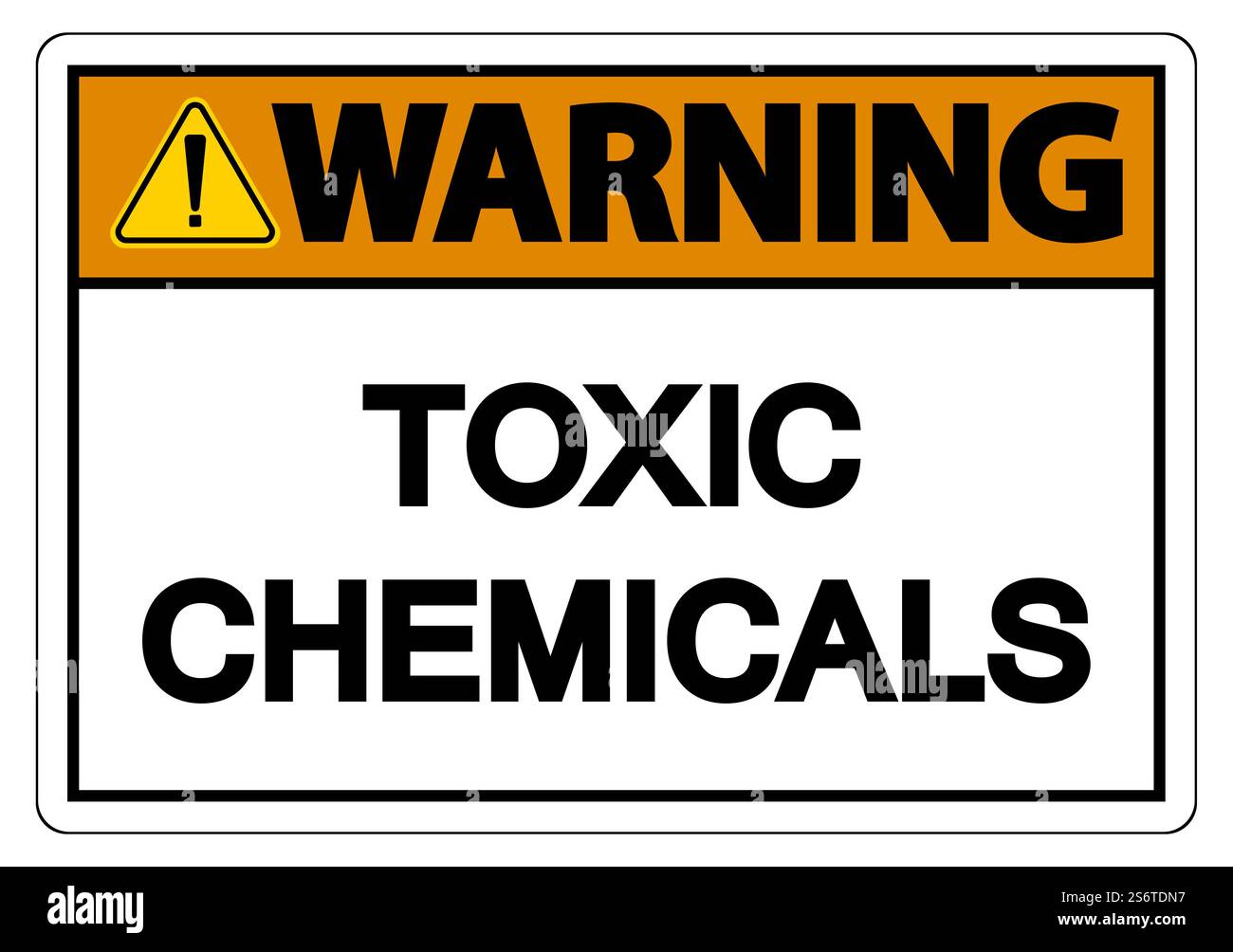Warning Toxic Chemicals Symbol Sign On White Background Stock Vector ...