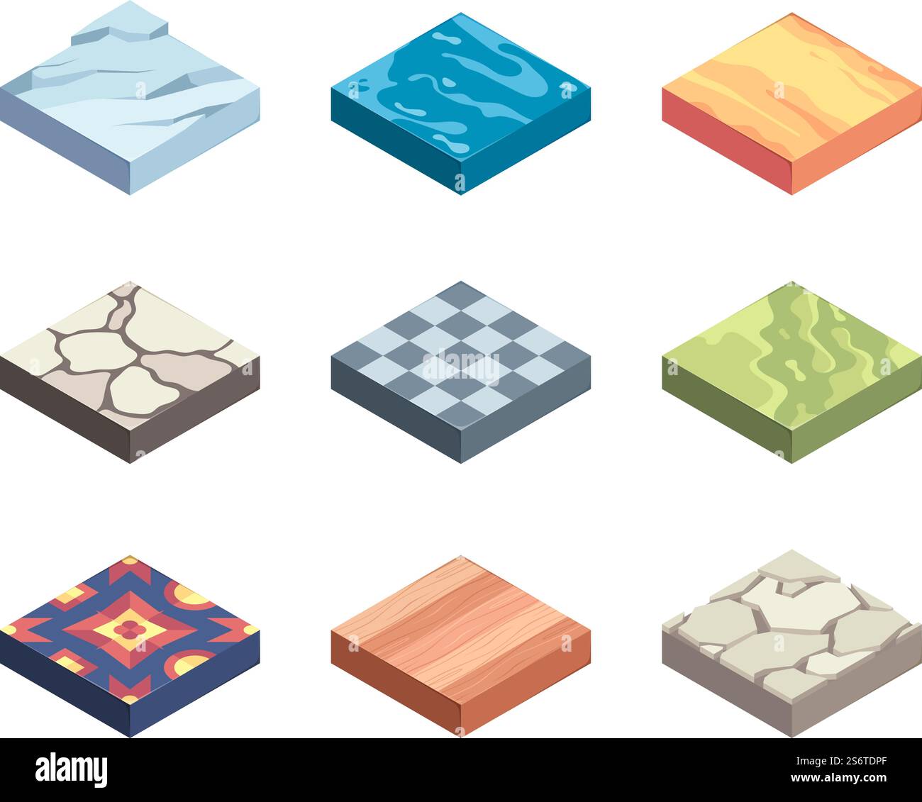 Ground textures. Game templates surfaces on platforms earth layers sand ...