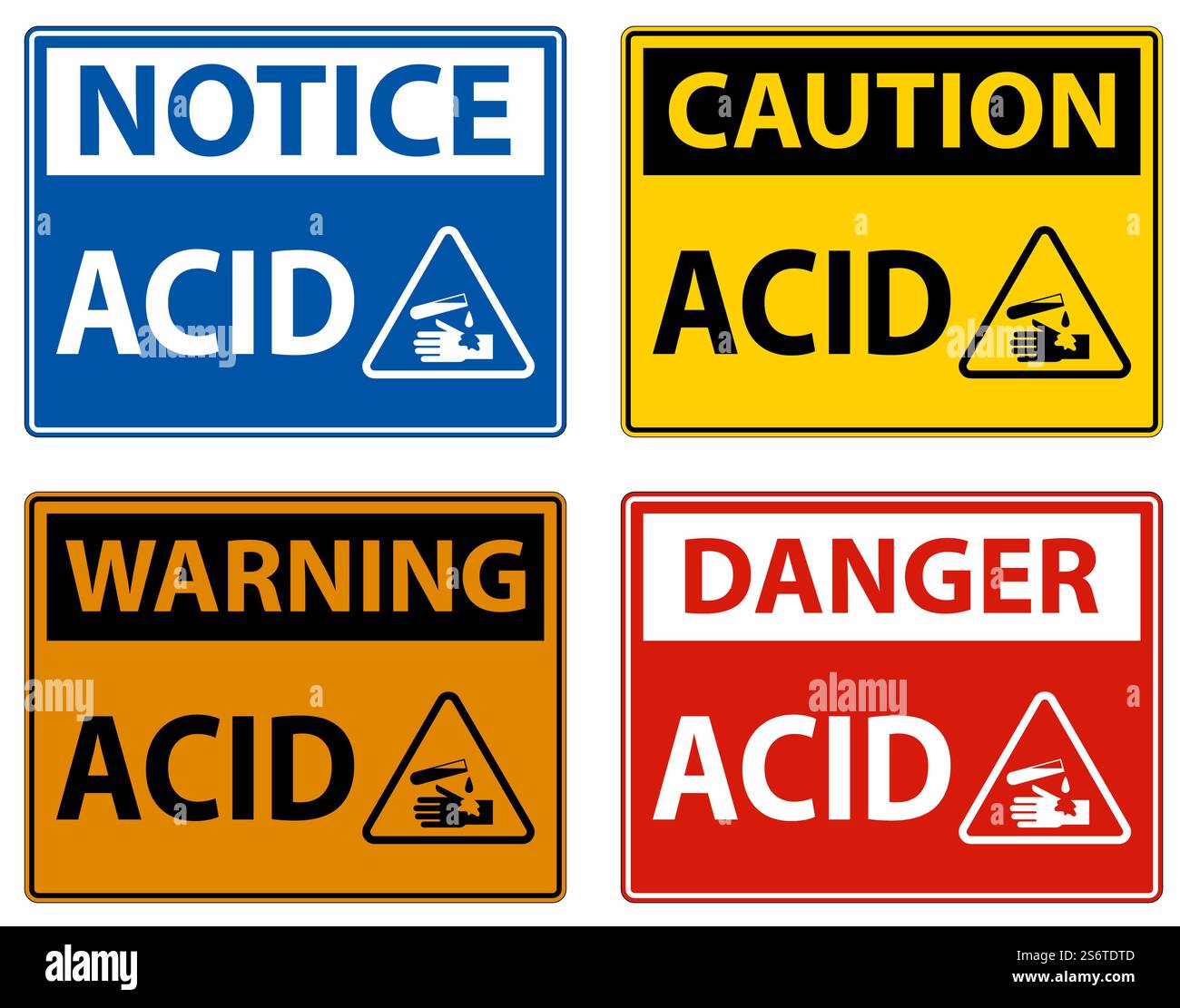 Label Acid Warning Sign On White Background Stock Vector Image & Art ...