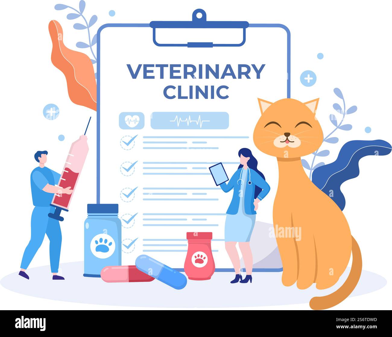 Veterinary Clinic Doctor Examining, Vaccination and Health care for ...