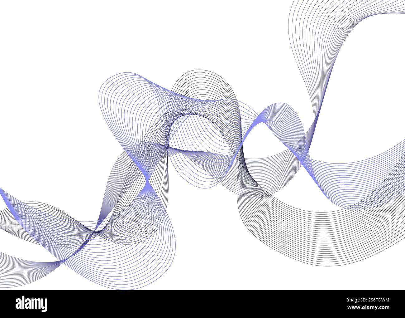 Abstract wave element from thin lines. Stylized line art background in ...