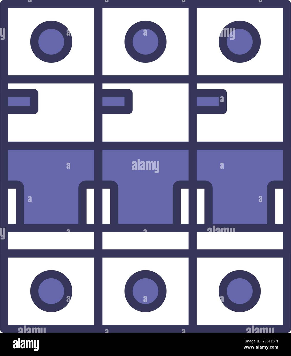 Circuit Breaker Icon. Editable Bold Outline With Color Fill Design ...