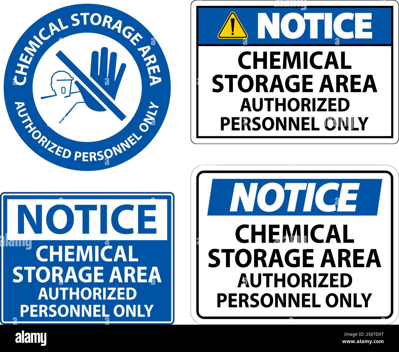Notice Chemical Storage Area Authorized Personnel Only Symbol Sign ...