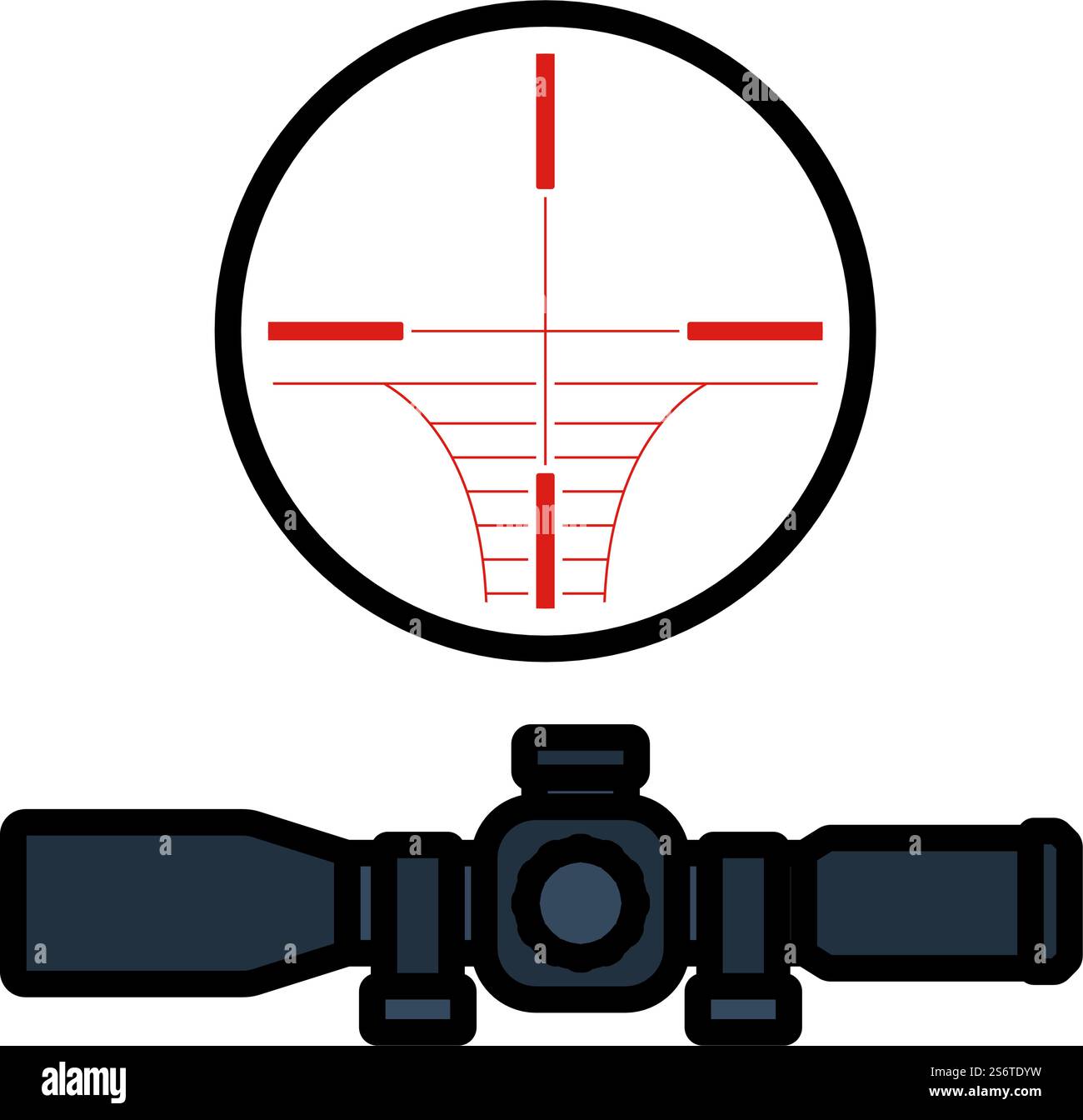 Icon Of Scope. Editable Bold Outline With Color Fill Design. Vector ...