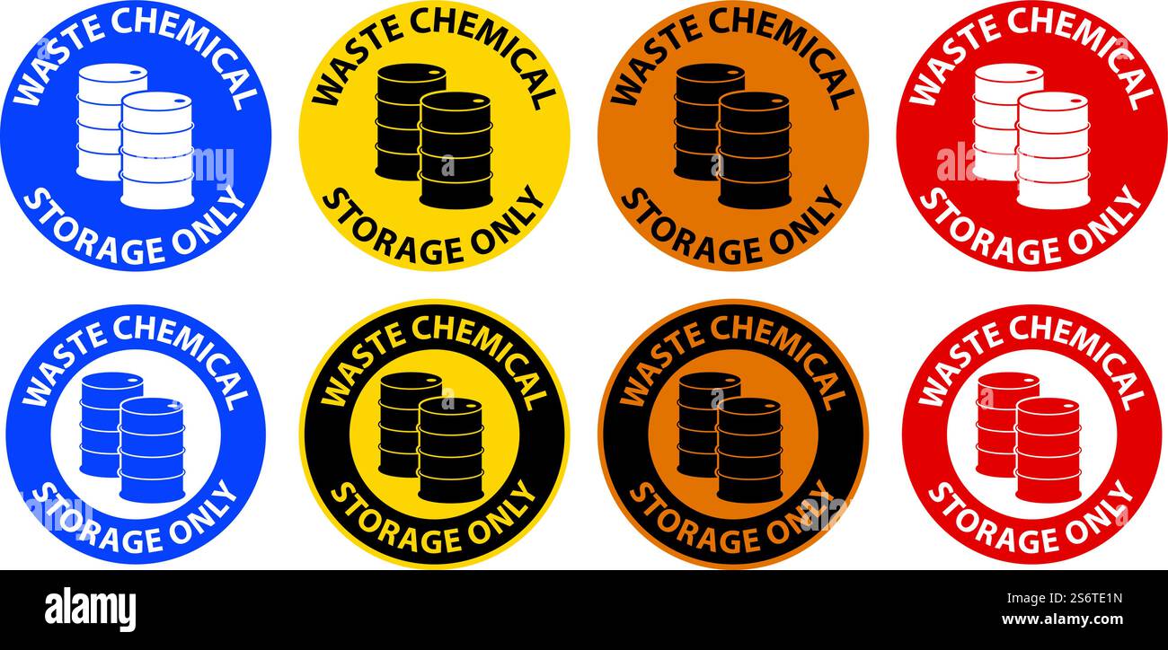 Waste Chemical Storage Only White Background Stock Vector Image & Art ...