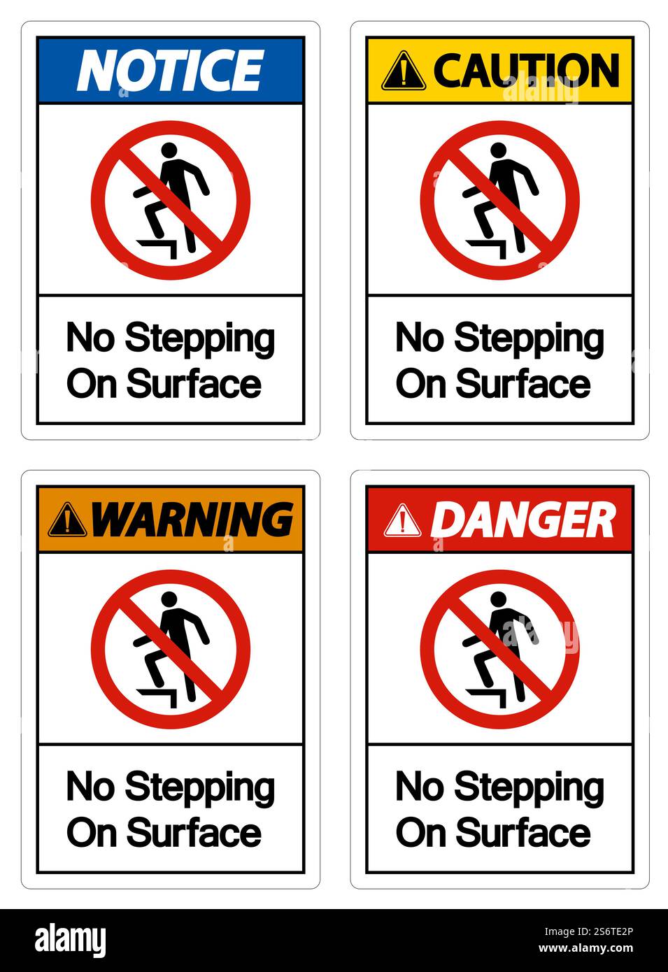 Warning No Stepping On Surface Symbol Sign Stock Vector Image & Art - Alamy