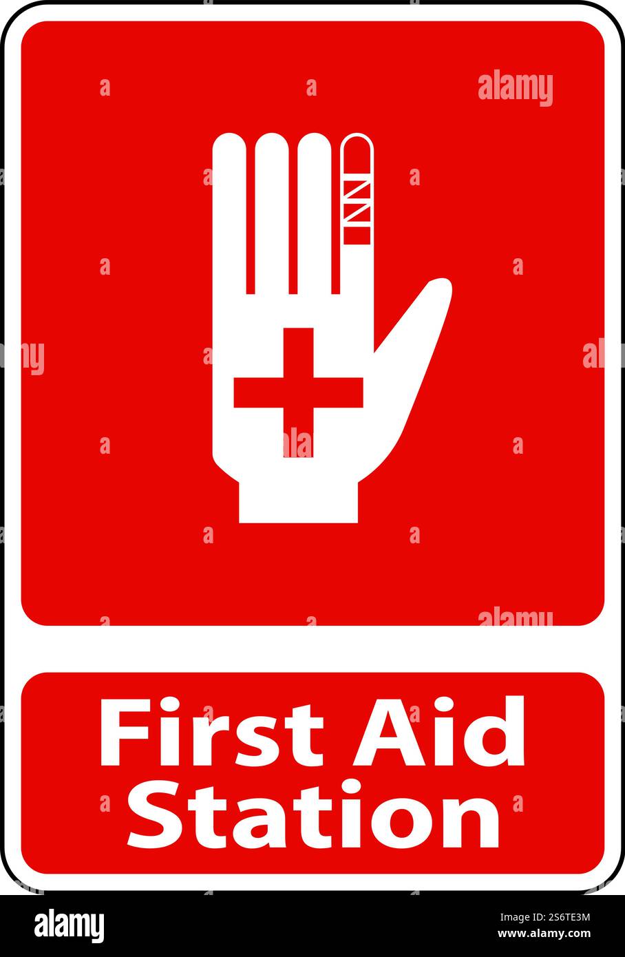 First Aid Station Sign on white background Stock Vector Image & Art - Alamy