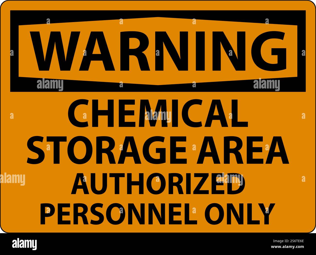 Warning Chemical Storage Area Authorized Personnel Only Symbol Sign Stock Vector Image & Art - Alamy