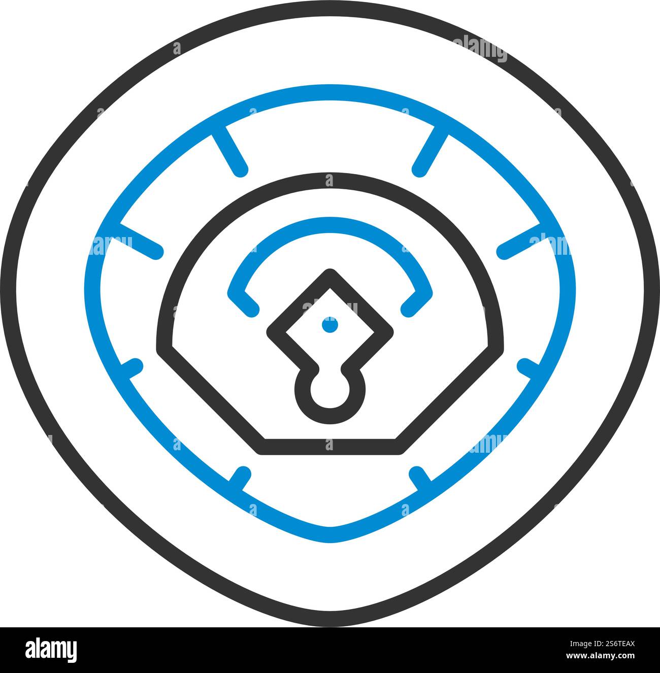 Baseball Stadium Icon. Editable Bold Outline With Color Fill Design ...