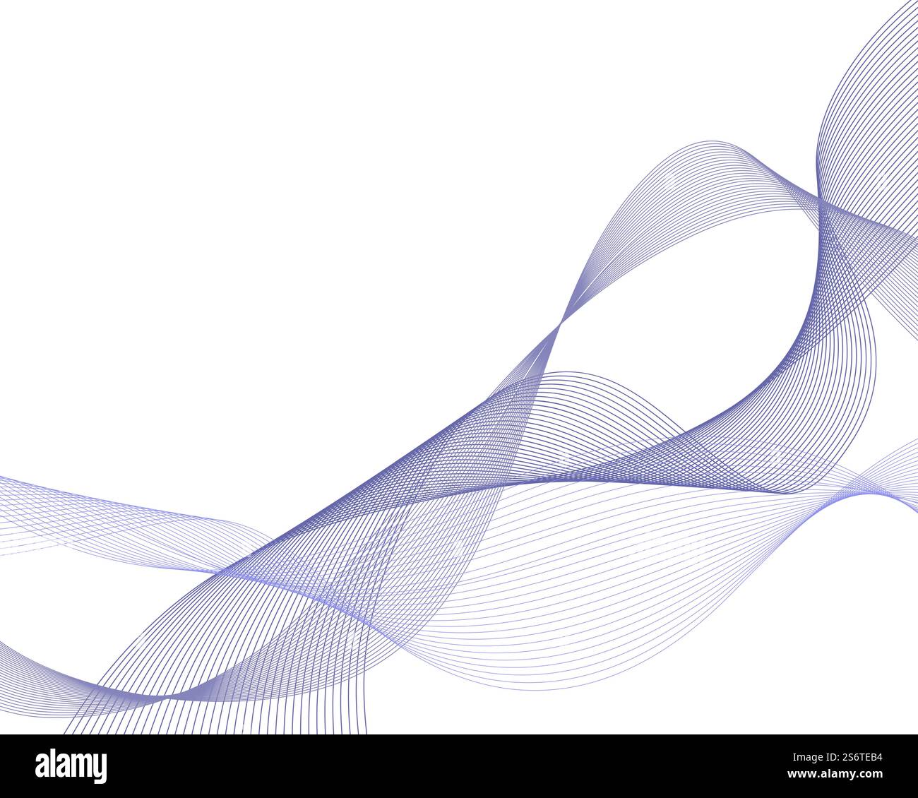 Abstract wave element from thin lines. Stylized line art background in ...