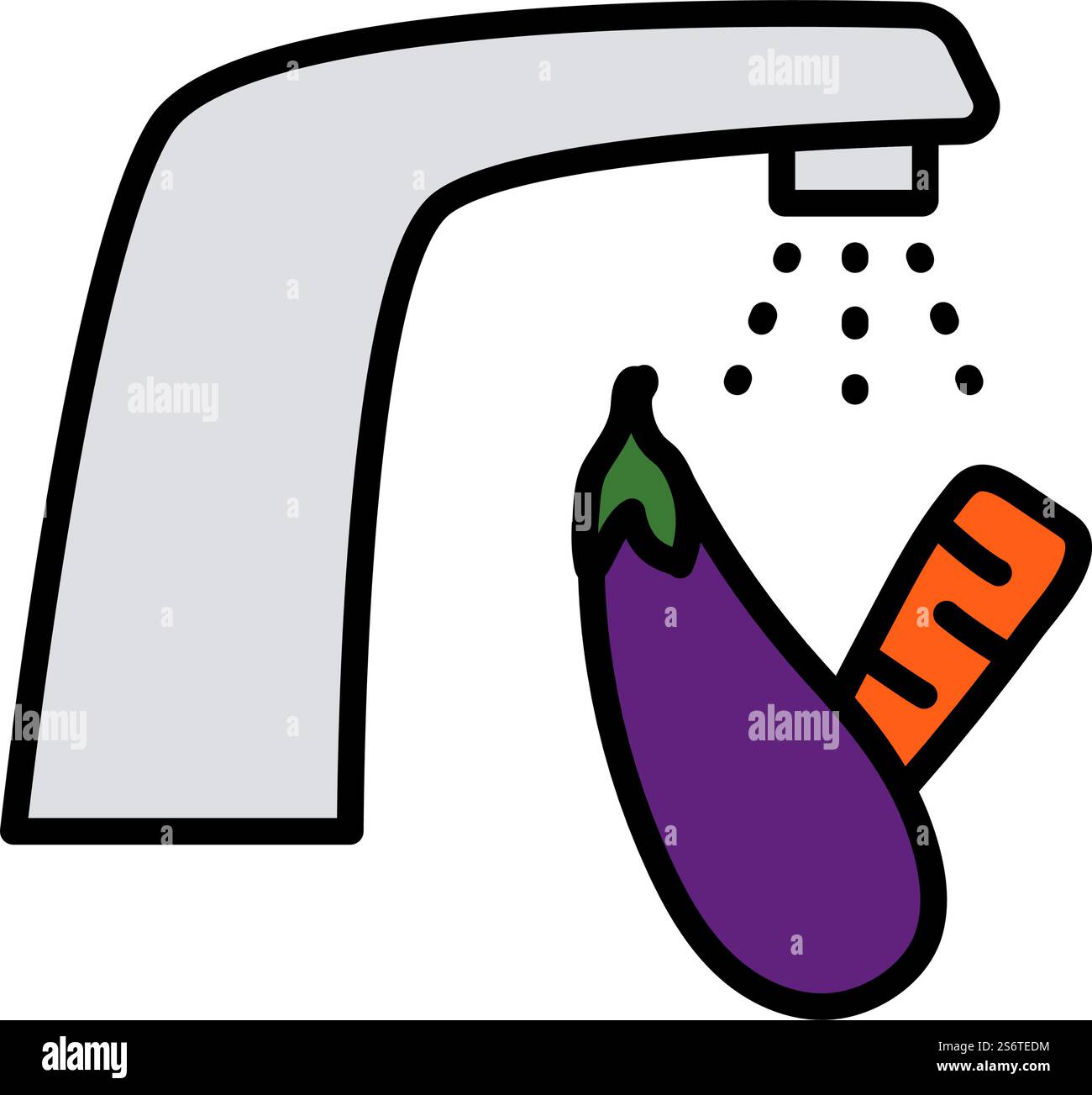 Wash Food Hygiene Icon. Editable Bold Outline With Color Fill Design ...