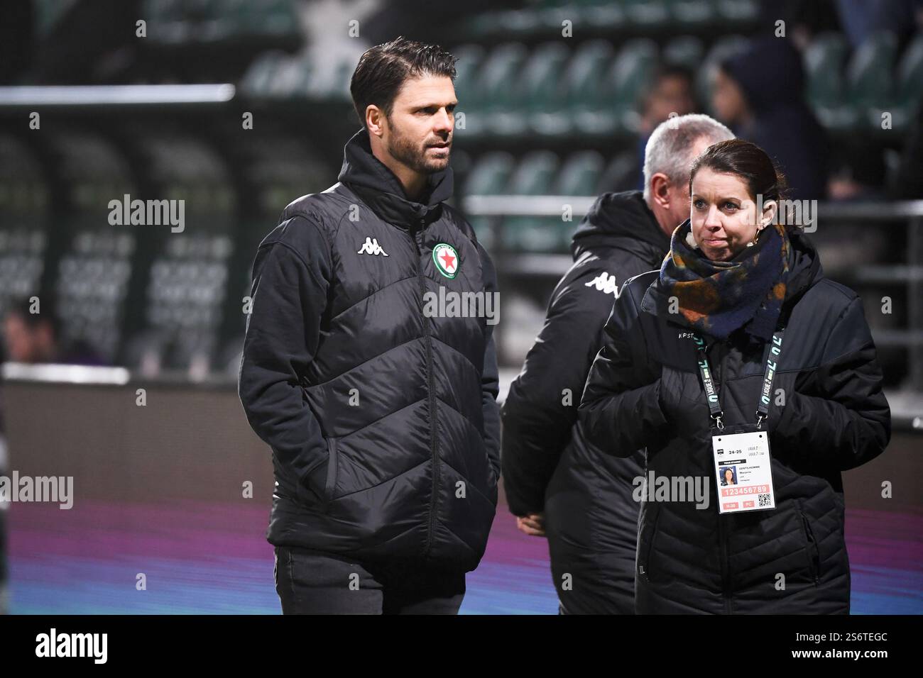 Gregory POIRIER (Entraineur Red Star) during the Ligue 2 BKT match ...