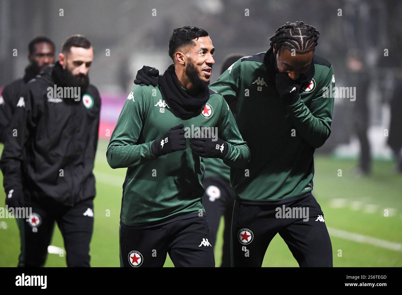 29 Hacene BENALI (red) during the Ligue 2 BKT match between Red Star ...