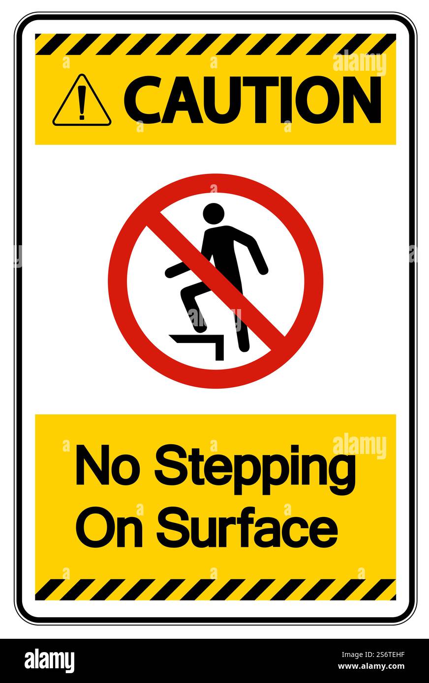 Caution No Stepping On Surface Symbol Sign Stock Vector Image & Art - Alamy