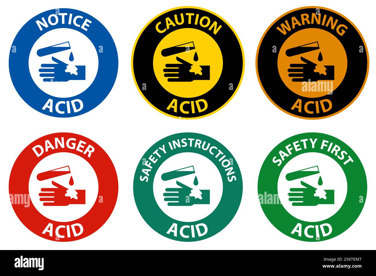 Label Acid Warning Sign On White Background Stock Vector Image & Art ...