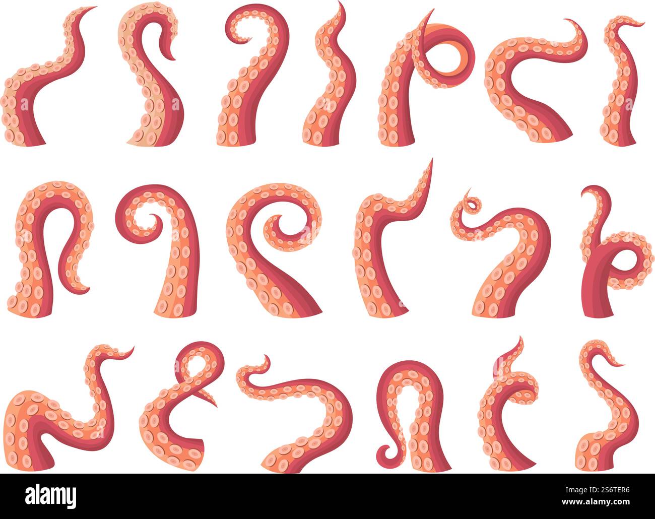 Octopus cut tentacles. Danger underwater wild animal body parts ocean ...