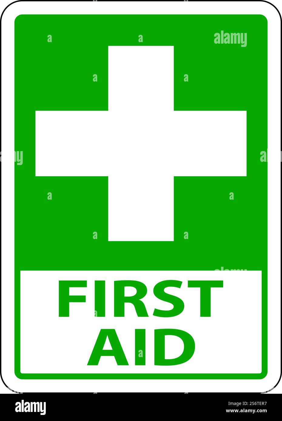First Aid Label Sign on white background Stock Vector Image & Art - Alamy