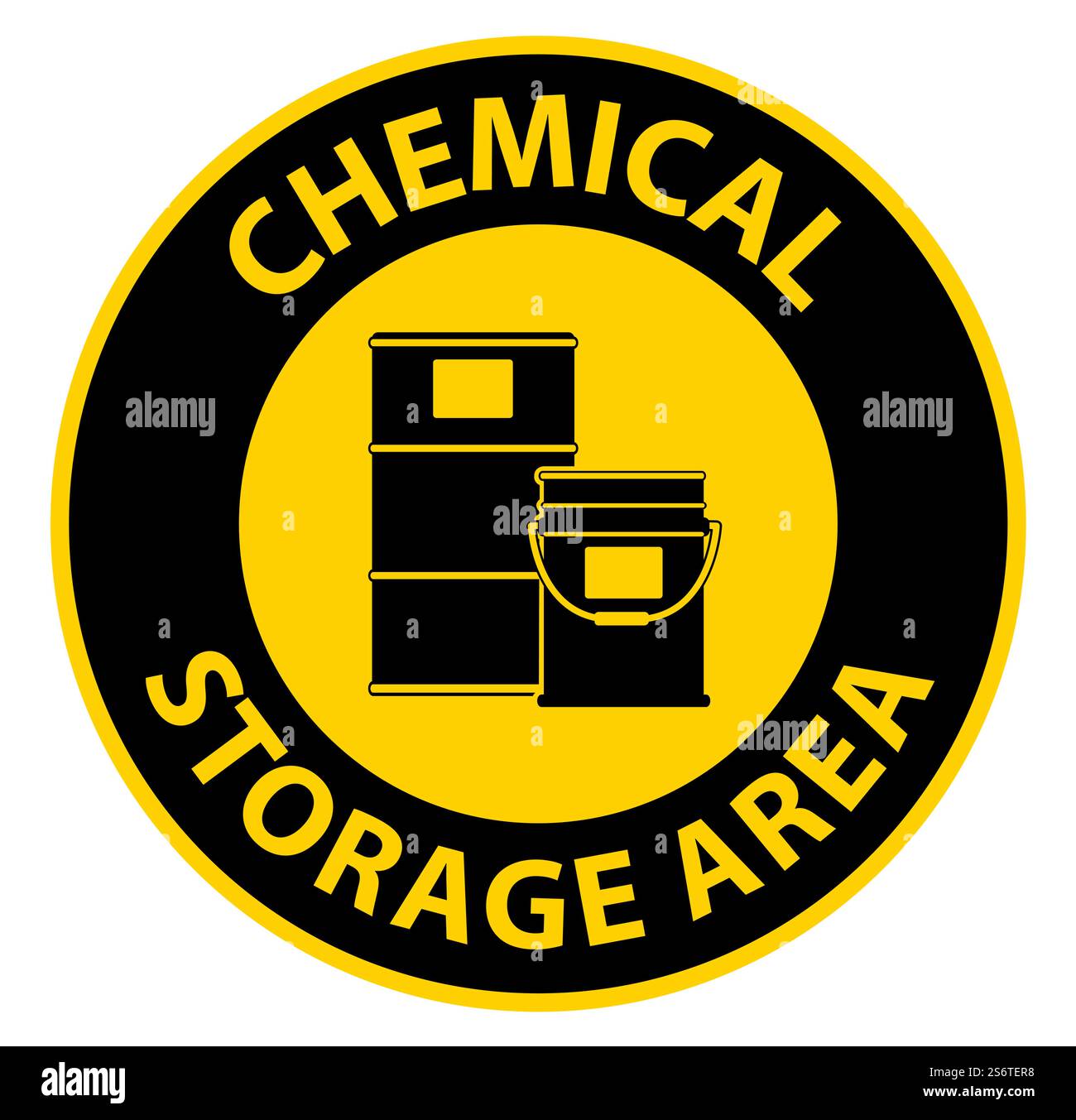 Caution Chemical Storage Symbol Sign On White Background Stock Vector ...