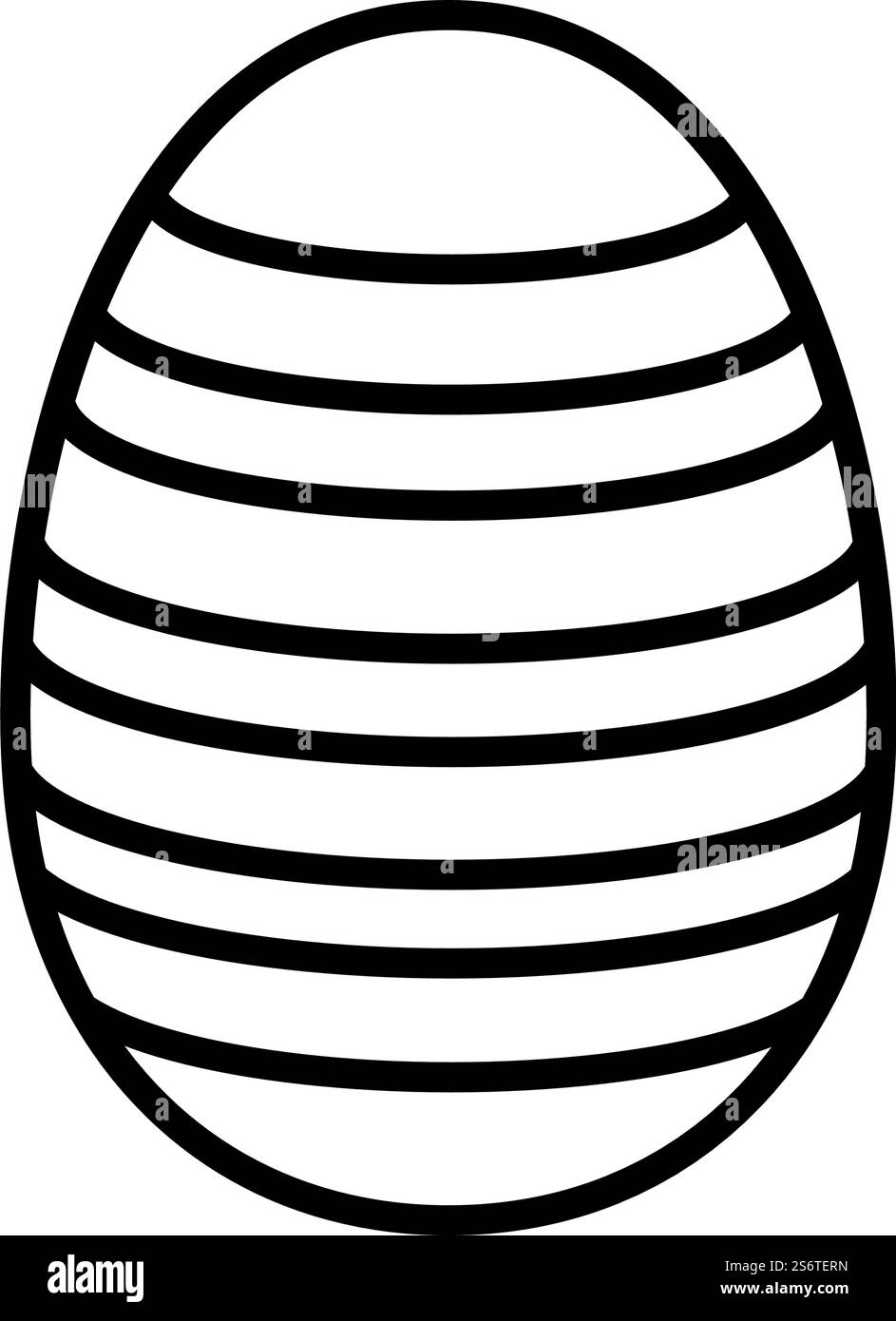 Easter Egg With Ornate Icon. Bold outline design with editable stroke ...
