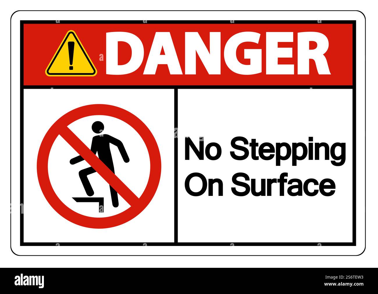 Danger No Stepping On Surface Symbol Sign Stock Vector Image & Art - Alamy