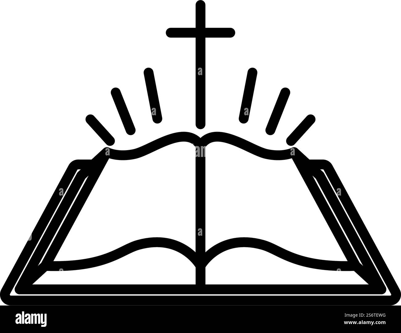 Holly Bible Icon. Bold outline design with editable stroke width ...