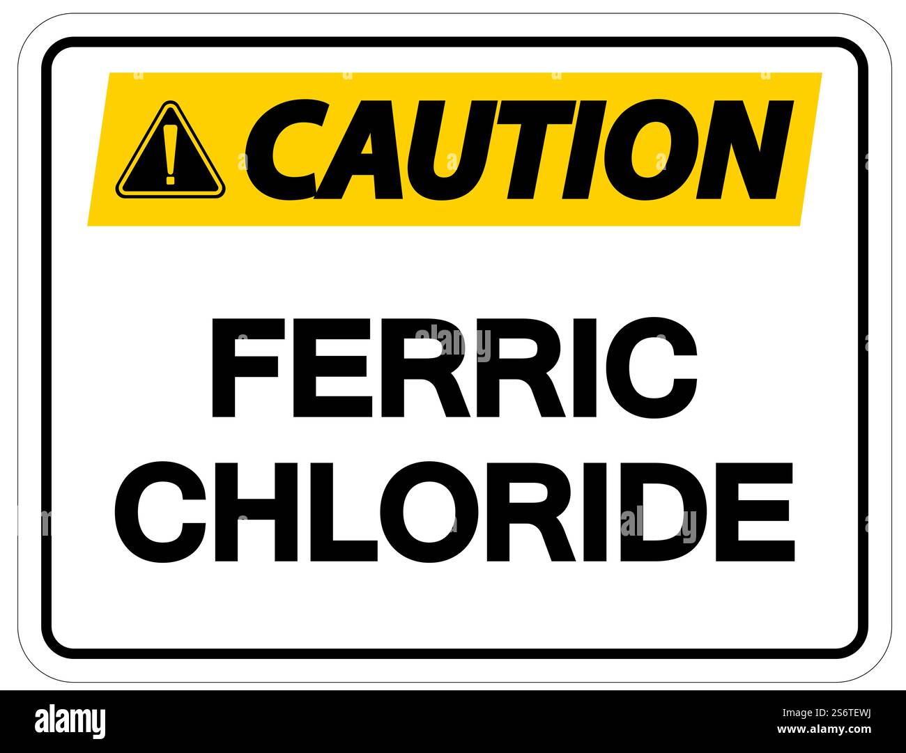 Chemical Caution Sign Ferric Chloride On White Background Stock Vector ...
